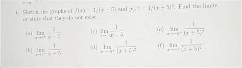 solved sketch the graphs of f x 1x 5 ﻿and g x 1 x 5 2