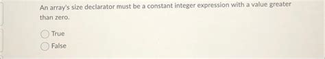Solved An Arrays Size Declarator Must Be A Constant Integer