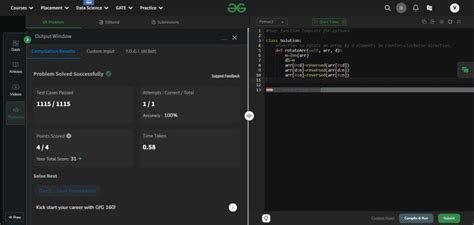 Gfg160 Geekstreak2025 Dsa Coding Problemsolving Geeksforgeeks