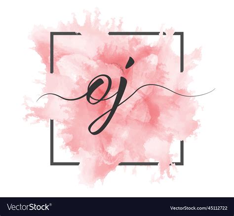 Calligraphic Lowercase Letters O And J Royalty Free Vector