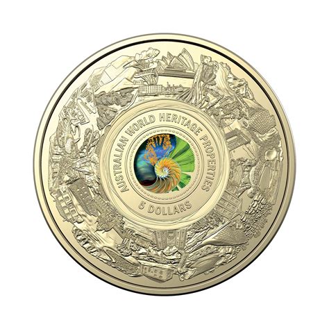 Australian World Heritage Alznbr Coloured Frosted Uncirculated