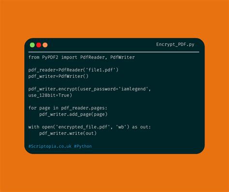 Python Pypdf2 — Encrypt A Pdf File Scriptopia Medium