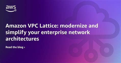 Amazon Vpc Lattice Networking And Content Delivery