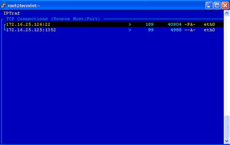 Real Time Interactive Ip Lan Monitoring With Iptraf Tool Linux Blimp