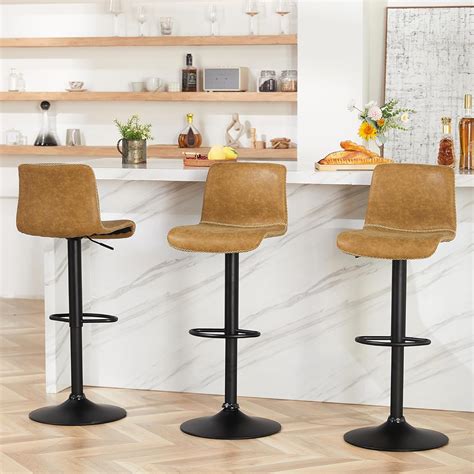 Heugah Swivel Counter Height Bar Stools Set Of 3