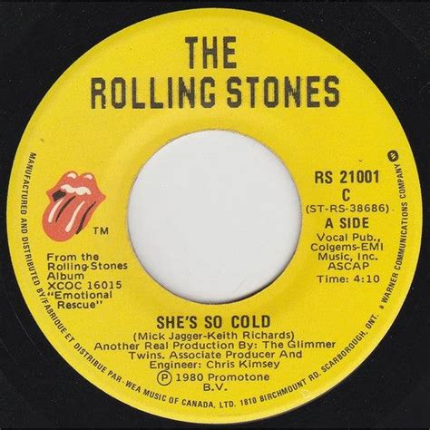 The Rolling Stones Shes So Cold 1980 Elite Guitar Pickups · Rich