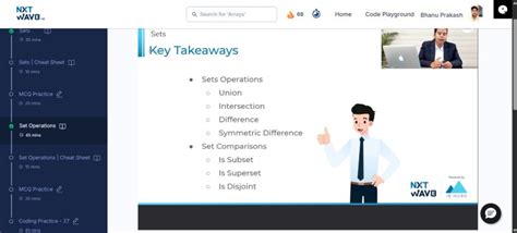 Day131 150daysofcode Ccbp Python Codingjourney Nxtwave Setoperations Learntocode