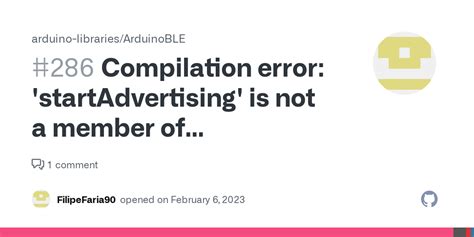 compilation error startadvertising is not a member of bledevice · issue 286 · arduino