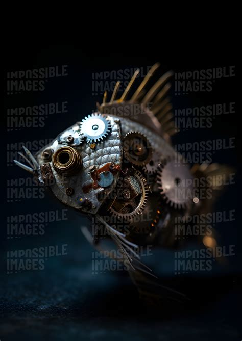 Tiny Mechanical Fish Impossible Images Unique Stock Images For