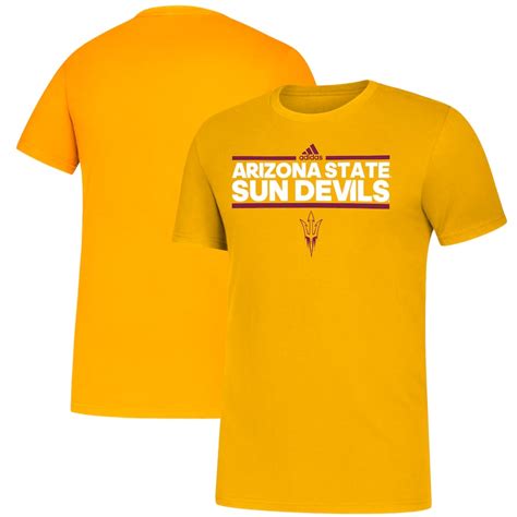 Mens Adidas Gold Arizona State Sun Devils Amplifier T Shirt