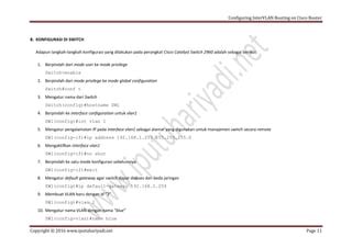 Configuring InterVLAN Routing On Cisco Router PDF
