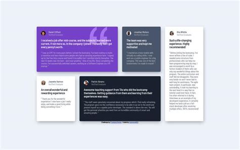 Frontend Mentor Testimonials Grid Section With Css Grid Coding Challenge Solution