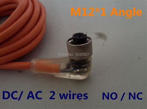 Free Shipping M12 1 2 Wires AC DC NO NC Straight Plug Sensor Connector Female Linker Coupler