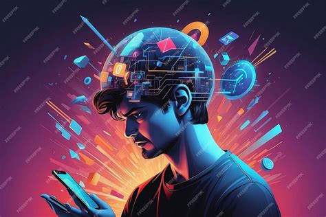 Premium Photo Digital Overload Abstract Concept Vector Illustration