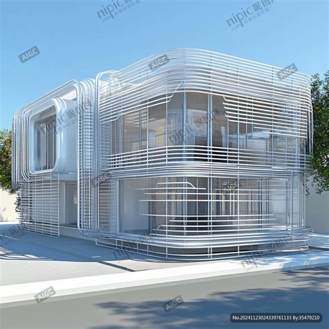 Ai创作图3d玻璃金属材质建筑 住宅3dsmax 参数化住宅 别墅3dsmax 现代全玻楼房 现代风格建筑设计 参数化房屋 现代别墅建筑 外建模型 栅格艺术建筑 现代简约豪宅 室外模型设计