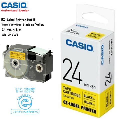 Casio Ez Label Printer Tape 24mm X 8m Xr 24 Label Cartridge Casio Kl