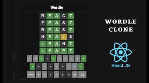 wordle clone using reactjs youtube