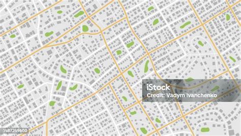 도로와 건물로 계획하십시오 추상적인 도시 지도 배경 평면도 위에서 본 모습 가상의 지구 계획 분기 주거용 건물 벡터 흰색으로 분리된 그림 계획에 대한 스톡 벡터 아트 및