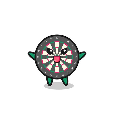 Naughty Dart Board Character In Mocking Pose 6779610 Vector Art At Vecteezy