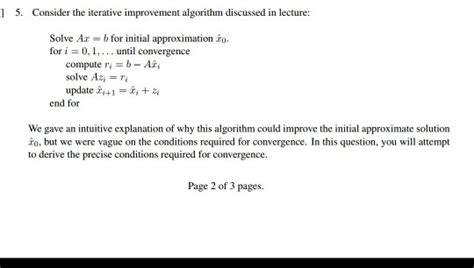 Solved 1 5 Consider The Iterative Improvement Algorithm