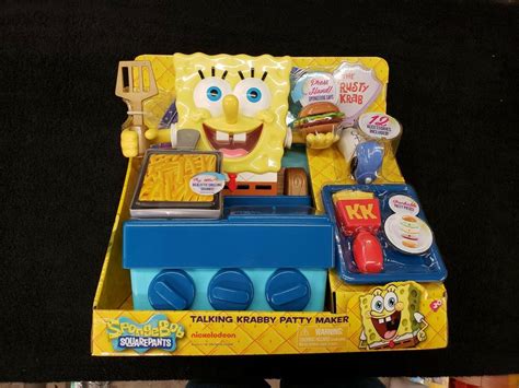 New Spongebob Krusty Krab Grill Playset Talking Krabby Patty Maker