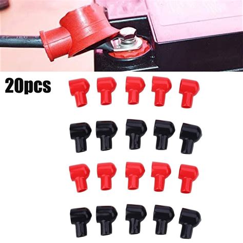 Esys Hot 20pcs Battery Terminal Cover Boots Insulating Protective Lug Cap 12x20mm Shopee