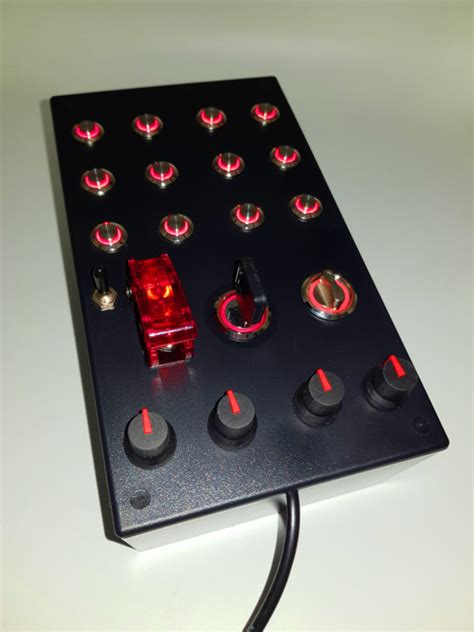 Pc Usb Button Box 28 Functions Backlit Red With Backlit Engine Start Key For Ets2 And Ats Usb