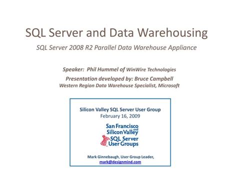 Sql Server 2008 R2 Parallel Data Warehouse Ppt
