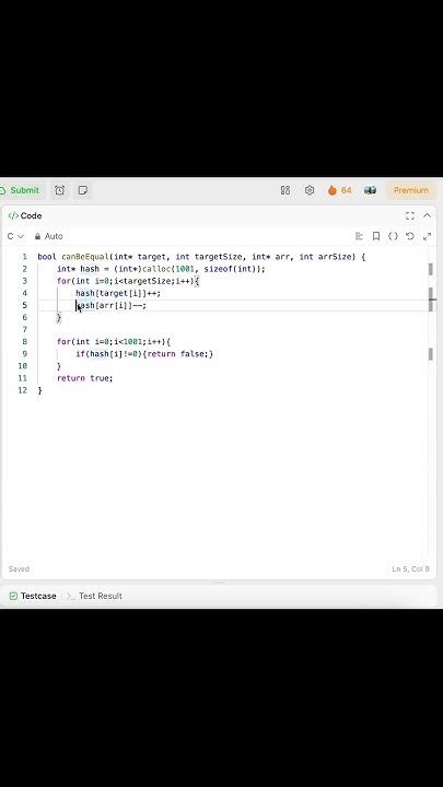 1460 Make Two Arrays Equal By Reversing Subarrayshash Tableleetcode