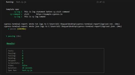 Ali Shayan On Linkedin Cypress Testing Sqatesting Automation Qa Cypressterminalreport