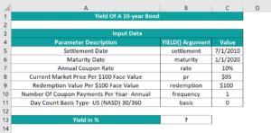Excel YIELD Function Formula Examples How To Use