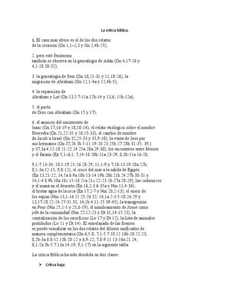 La Critica Bíblica Pdf Tora Profetas De La Biblia Hebrea