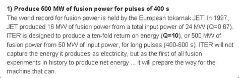 The ITER Megawatt Power Amplification Myth