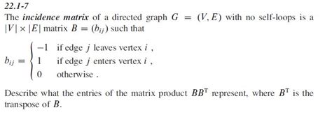 2 Problem 22 1 7 Incidence Matrix Of A Graph Chegg Com