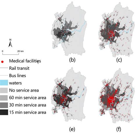 Accessibility Of Medical Facilities A Average Service Area Rate And