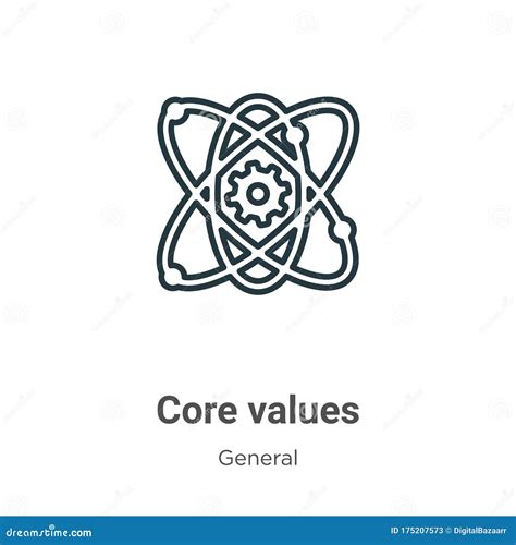 Core Values Outline Vector Icon Thin Line Black Core Values Icon Flat Vector Simple Element