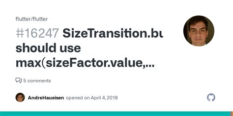 Sizetransitionbuild Should Use Maxsizefactorvalue 00 · Issue