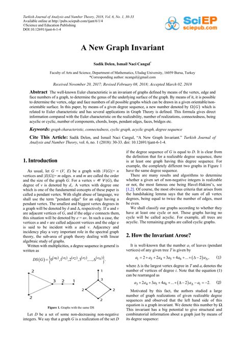 Pdf A New Graph Invariant