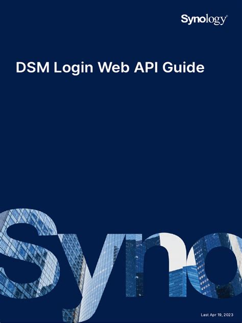 Dsm Login Web Api Guide Enu Español Pdf Cookie Computing