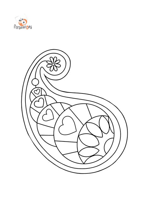 Paisley With Floral Pattern Flowers Coloring Pages For Adults