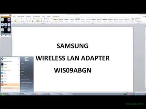 SAMSUNG WIS09ABGN - WIRELESS LAN ADAPTER ON PC - YouTube