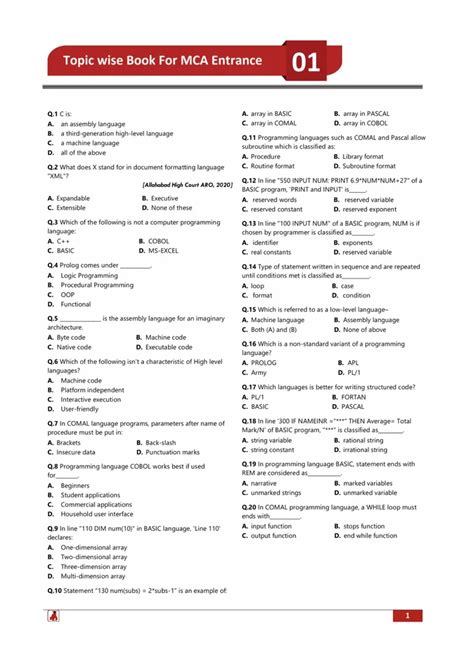 English TestPrep Book MCA Entrance Exam 2023 52 Topic Wise Solved