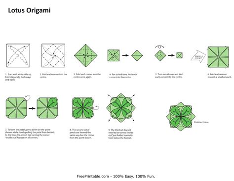 Origami Lotus Flower Instructions Printable Printable Word Searches