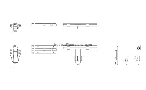 Classic Door Latch Free Cad Drawings
