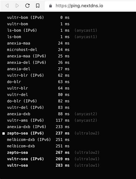 Despite Closest Server At 0ms Nextdns Connects To Server 250ms Away