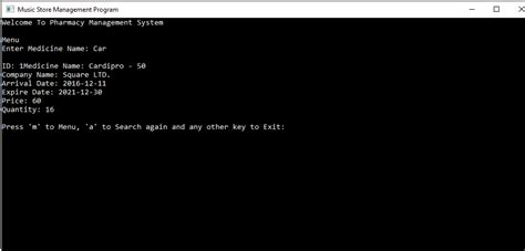 Github Madhumita Mondal Pharmacy Management System In C With Mysql