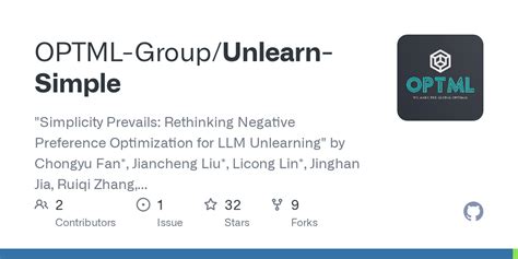 Github Optml Groupunlearn Simple Simplicity Prevails Rethinking Negative Preference
