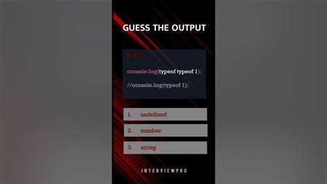 Javascript Tricky Question Typeof Js Javascriptinterviewquestions Youtube