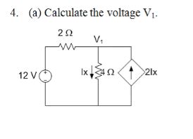 Solved Calculate The Voltage V Chegg Com
