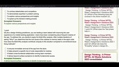 Nptel Design Thinking A Primer Week 2 Assignment 2 Solutions 2023